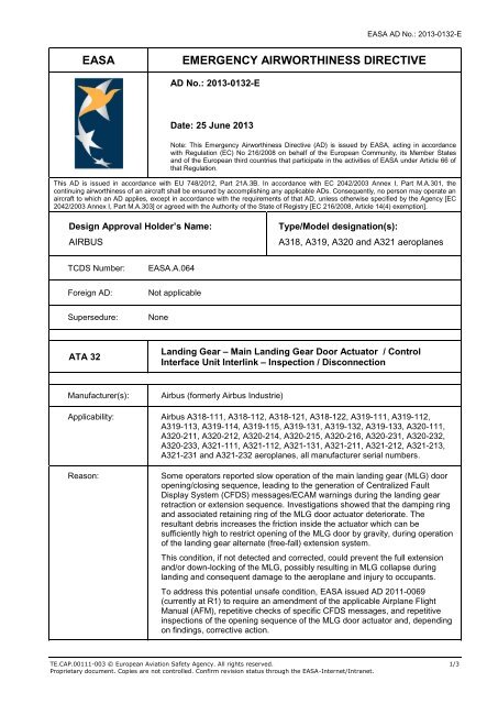 easa_ad_2013_0132_E.pdf - EASA Airworthiness Directives ...
