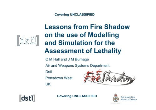 1) Lessons from the Fire Shadow on the use of Modelling and ...