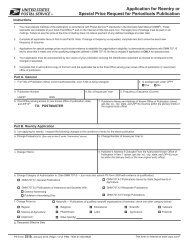 PS Form 1260, Nontransactor Card