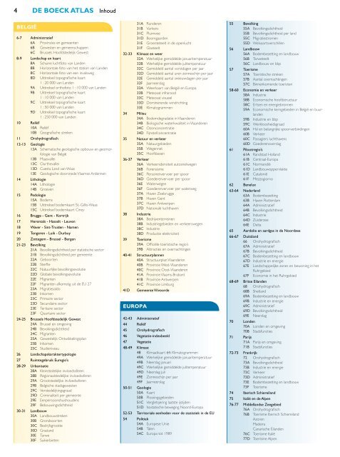 DE BOECK ATLAS Inhoud 4
