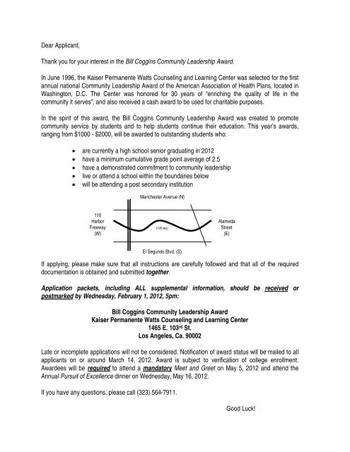 kaiser permanente bill coggins community leadership award ...