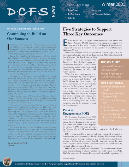 DCFS News Winter Issue (PDF) - Los Angeles County Department ... DCFS News Winter Issue (PDF) - Los Angeles County Department ...