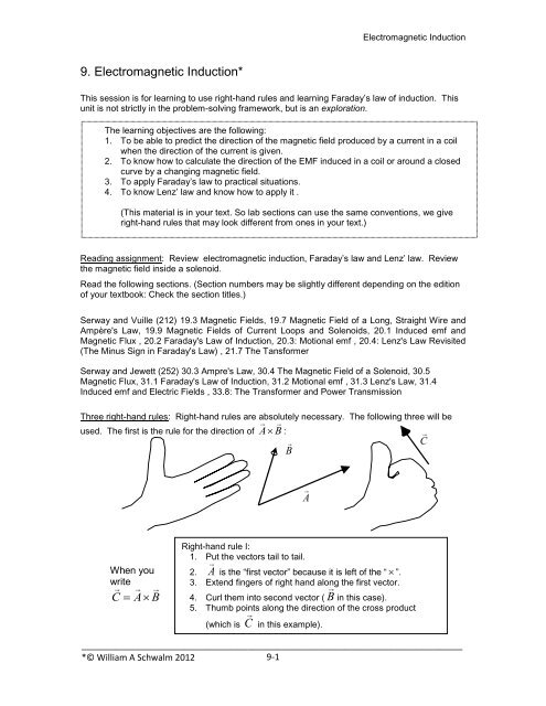 Electromagnetic Induction Assignment Point Faraday's Law Of