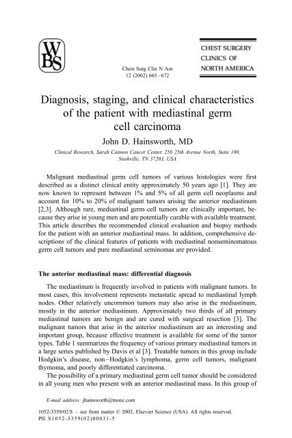 Mediastinal germ cell tumors.pdf - Surgery