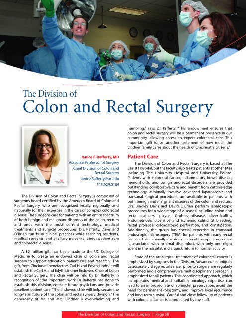 Division of Colon and Rectal Surgery
