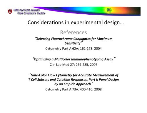 Flow Cytometry Experimental Design 101