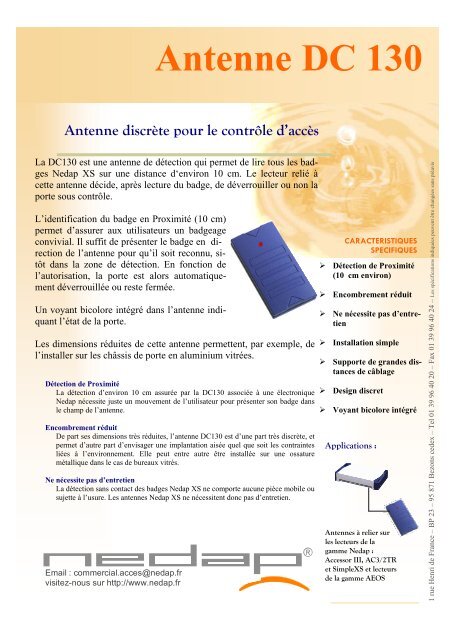 Antenne DC 130 - Nedap France