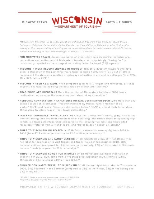 Travel Research Fun Facts - Wisconsin Department of Tourism