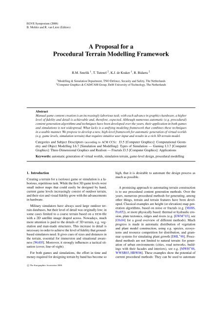 A Proposal for a Procedural Terrain Modelling Framework