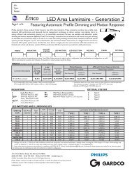 LED Gullwing - GL18 - Submittal Data Sheet - Gardco Lighting