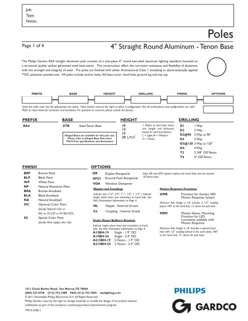 Submittal Data Sheet - Gardco Lighting