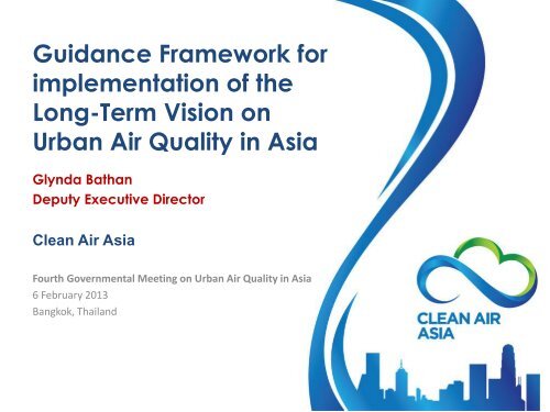 Guidance Framework for implementation of the ... - Clean Air Initiative
