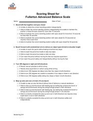 Berg Balance Scale (with instructions)
