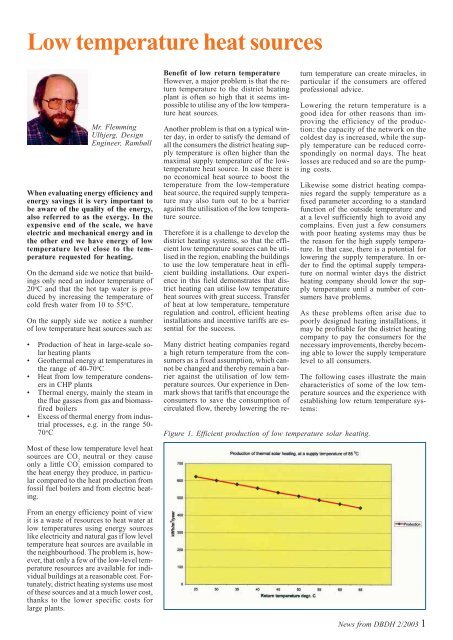 Low temperature heat sources - DBDH