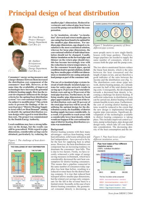 Principal design of heat distribution - DBDH