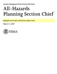 Planning Section Chief Position Checklist