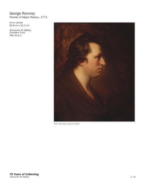 George Romney - 75 Years of Collecting - Vancouver Art Gallery