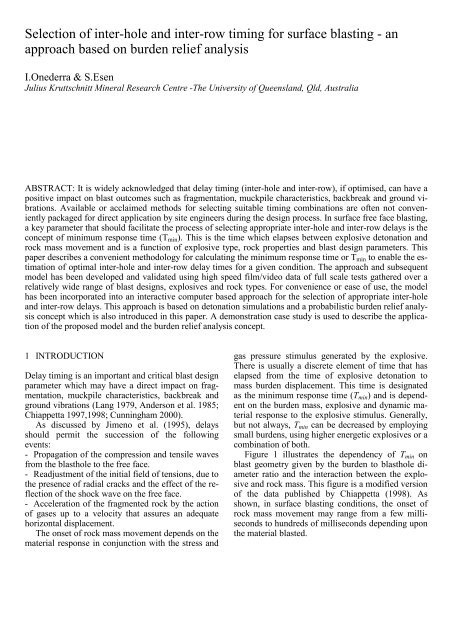 Title of paper - Mining and Blasting