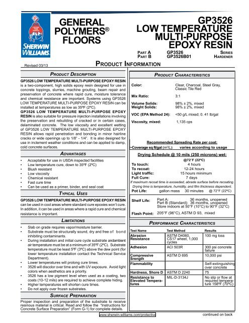 GP3526 LOW TEMPERATURE MULTI ... - General Polymers