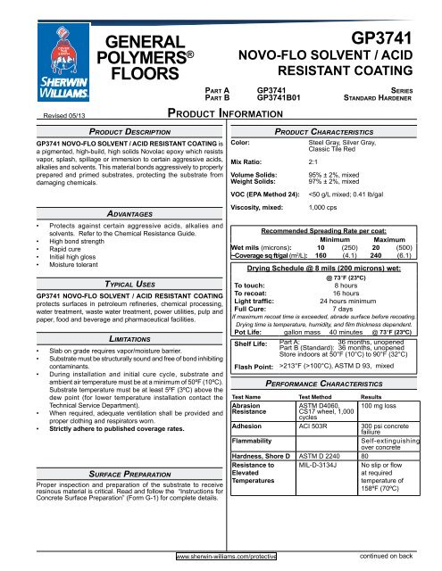 GP3741 Novo-Flo SolveNt / Acid ReSiStANt ... - General Polymers