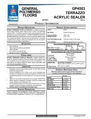 HIGH PERFORMANCE FLOORING - General Polymers