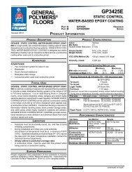 HIGH PERFORMANCE FLOORING - General Polymers