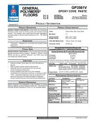 HIGH PERFORMANCE FLOORING - General Polymers