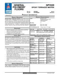 THINLSET EPOXY TERRAZZO #1100 System - General Polymers