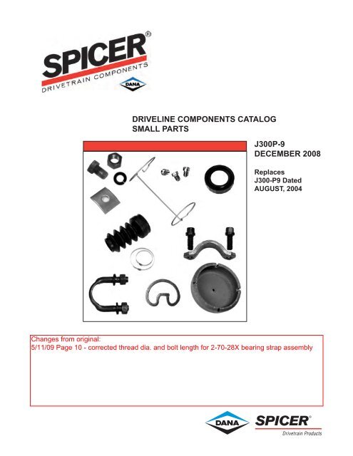 2008 Spicer Driveline Components Catalog