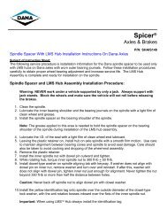 Dana LMS™ Hub Assembly Procedure – Steer and Drive ... - Spicer