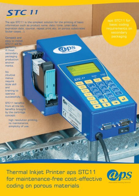 Thermal Inkjet Printer aps STC11 - aps - Alternative Printing Services