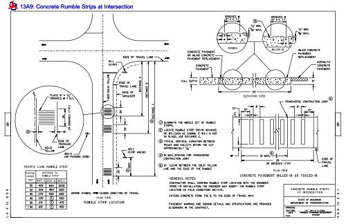 13a9 Concrete Rumble Strips at Intersection