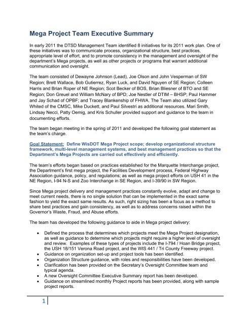 Executive Summary Sample For Project Report