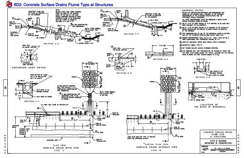 8d2 Concrete Surface Drains Flume Type at Structures
