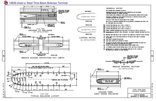 14b26 Steel Thrie Beam Bullnose Terminal - Wisconsin.gov