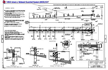 14B45 Midwest Guardrail System (MGS) Thrie Beam Transition