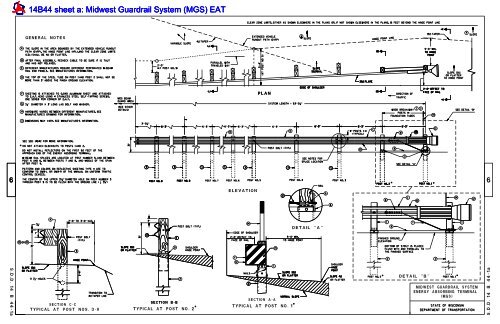 14b44 Midwest Guardrail System (MGS) Terminal