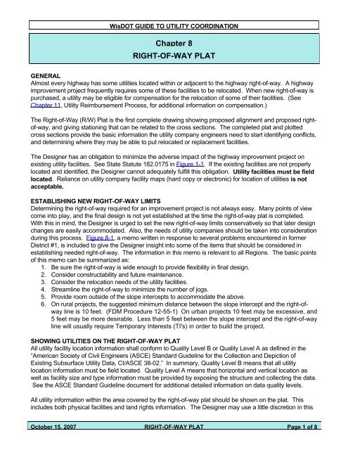 UC Guide - Right-of-Way Plat - Wisconsin.gov