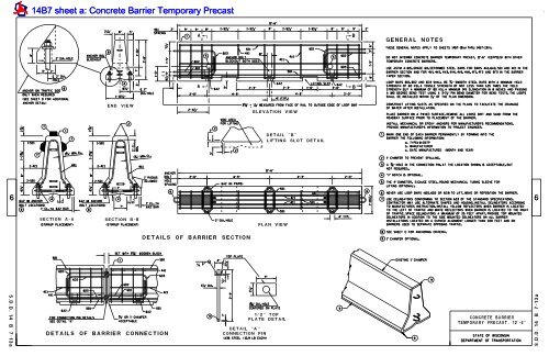 14b7 Concrete Barrier Temporary Precast