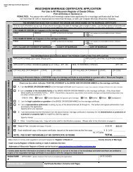Wisconsin Marriage Certificate Application - Winnebago County
