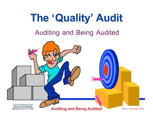 The 'Quality' Audit - Elsmar Cove