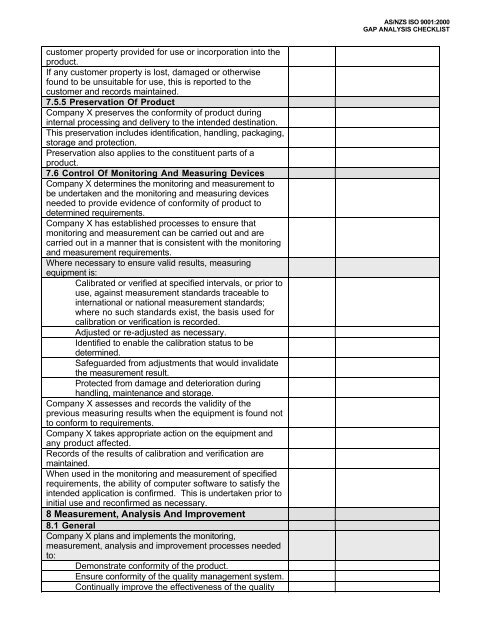 customer property provide