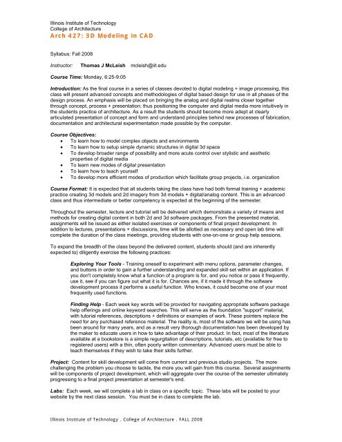 Syllabus - MIT Media Laboratory