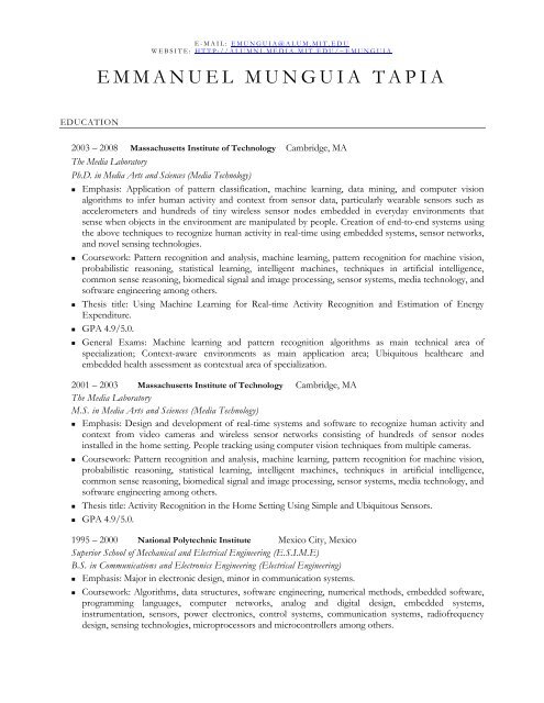 Resume Wizard - MIT Media Laboratory