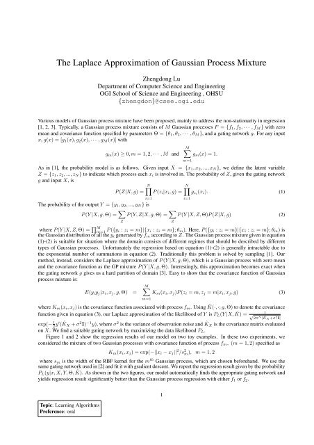 The Laplace Approximation Of Gaussian Process Mixture