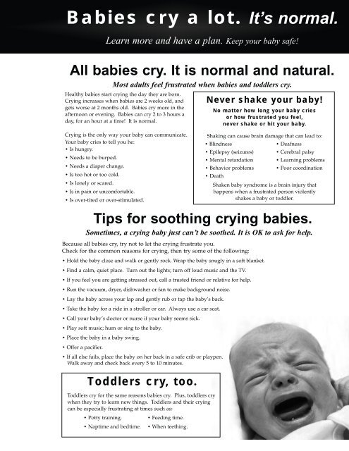 Tips for Soothing Crying Babies - Patient Education Home