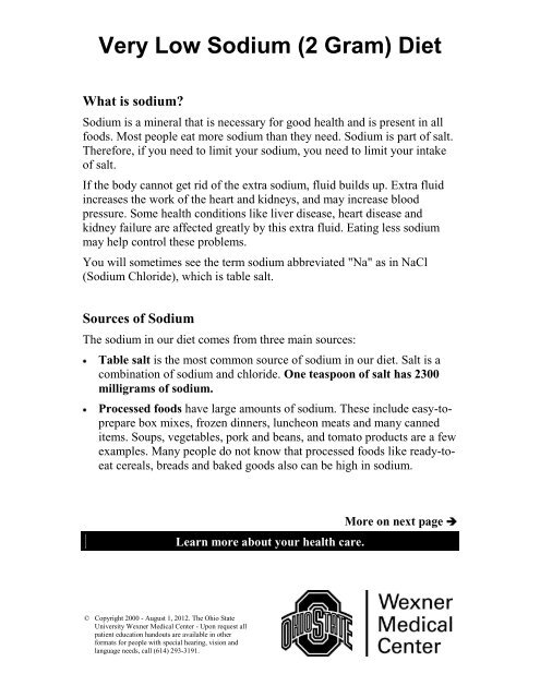 Examples Of Salt In Body