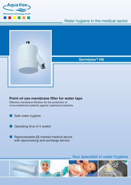 Point-of-use membrane filter for water taps - Aqua free