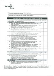 Wolfsberg Anti-Money Laundering Questionnaire CA CIB Mars2011