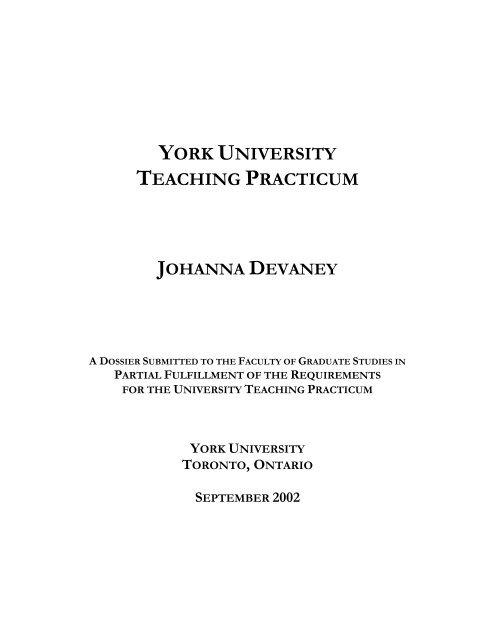 PDF of Teaching Dossier - Columbia University Department of Music